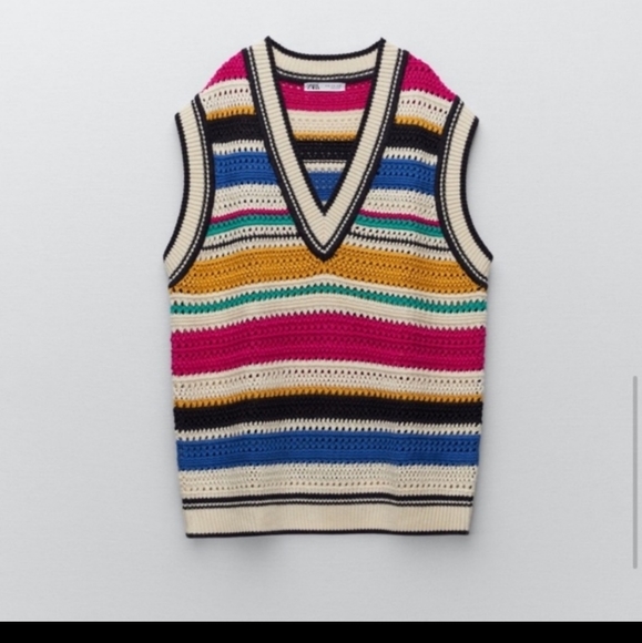Zara | Tops | Zara Limited Edition Multicolored Knit Set | Poshmark